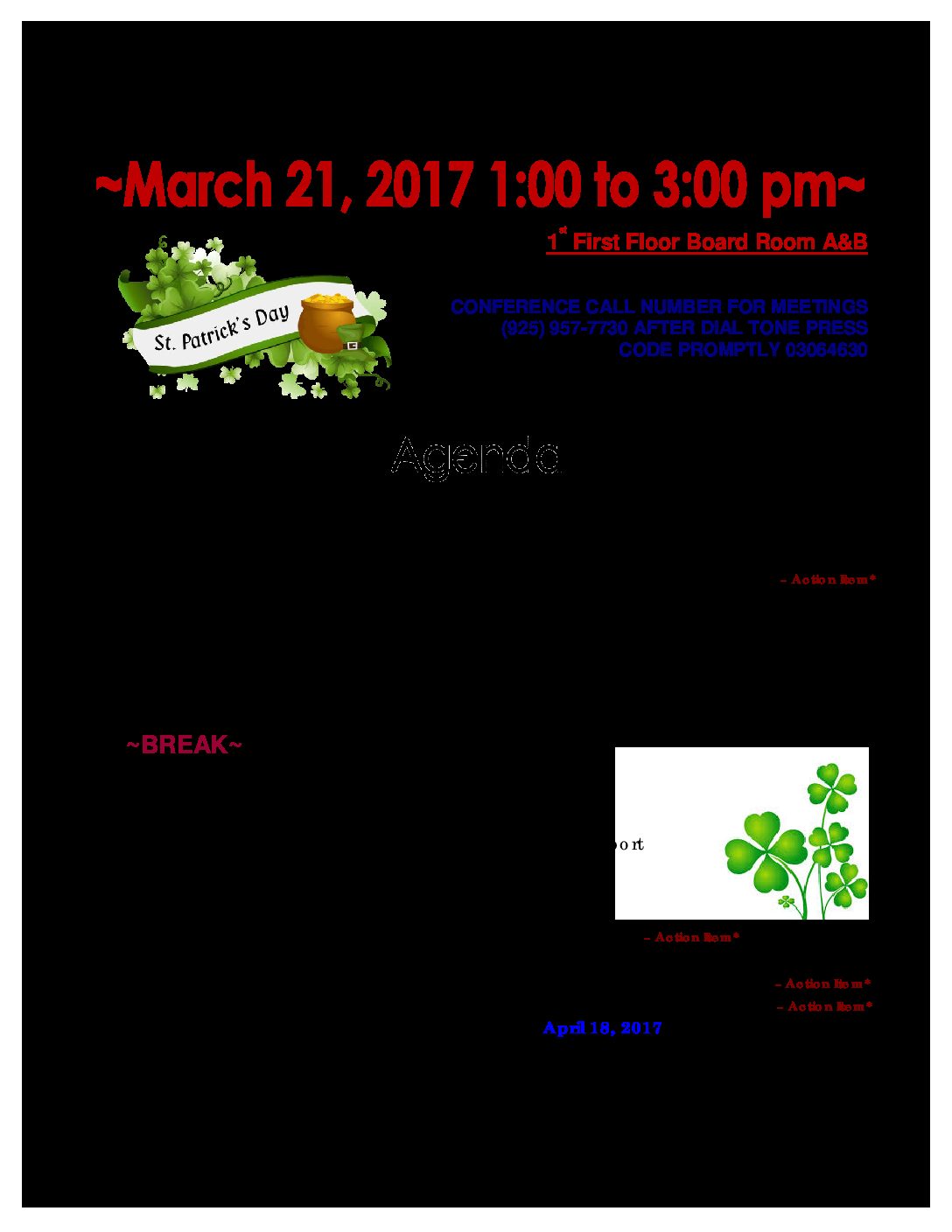 agenda ac. 3.21.17/XNUMX/XNUMX | EHSD