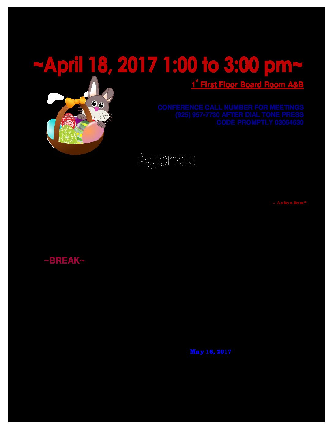 agenda ac. 4.18.17/XNUMX/XNUMX | EHSD