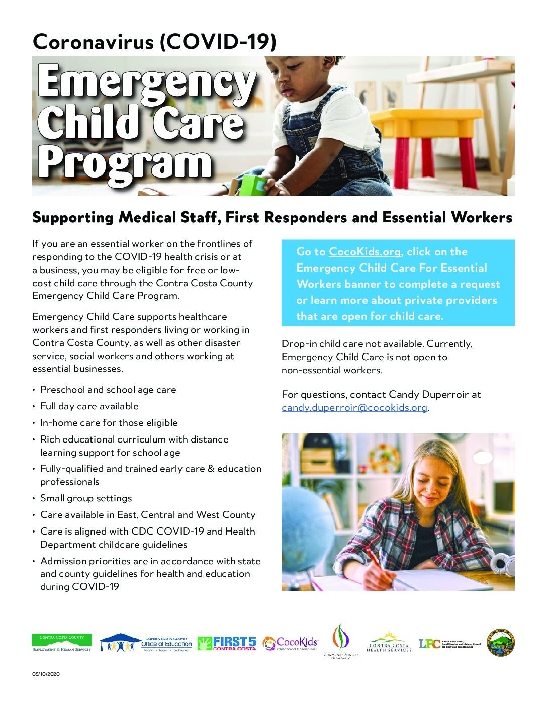 COVID-19_EmergencyChildCare_UPDATED_Flier_Eng-Span_5.13.20 | EHSD