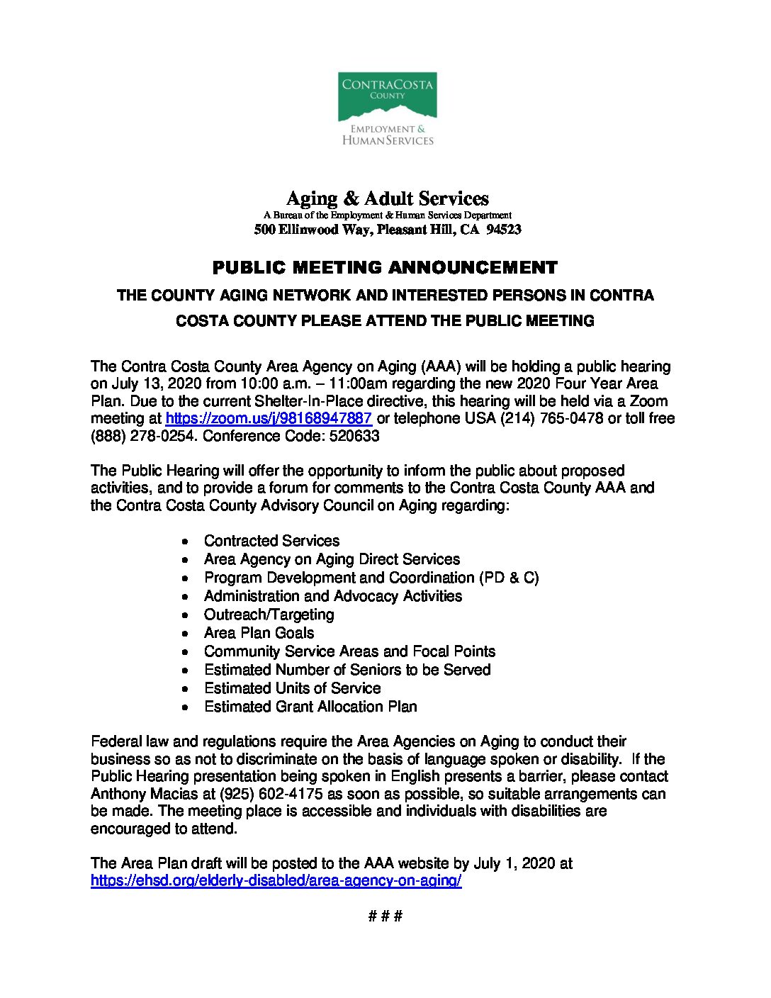 AAA_Public_Hearing_Notice_2020_四年计划 | 环境健康安全发展