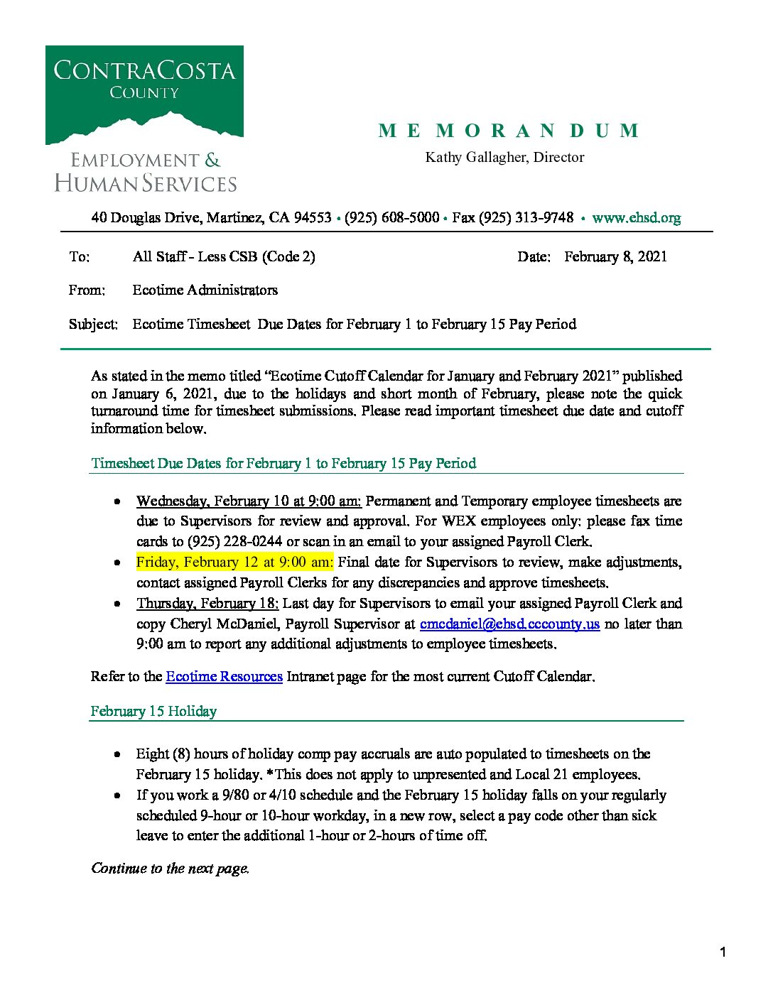 Ngày hết hạn của bảng chấm công Ecotime cho kỳ thanh toán từ ngày 1 tháng 15 đến ngày XNUMX ...