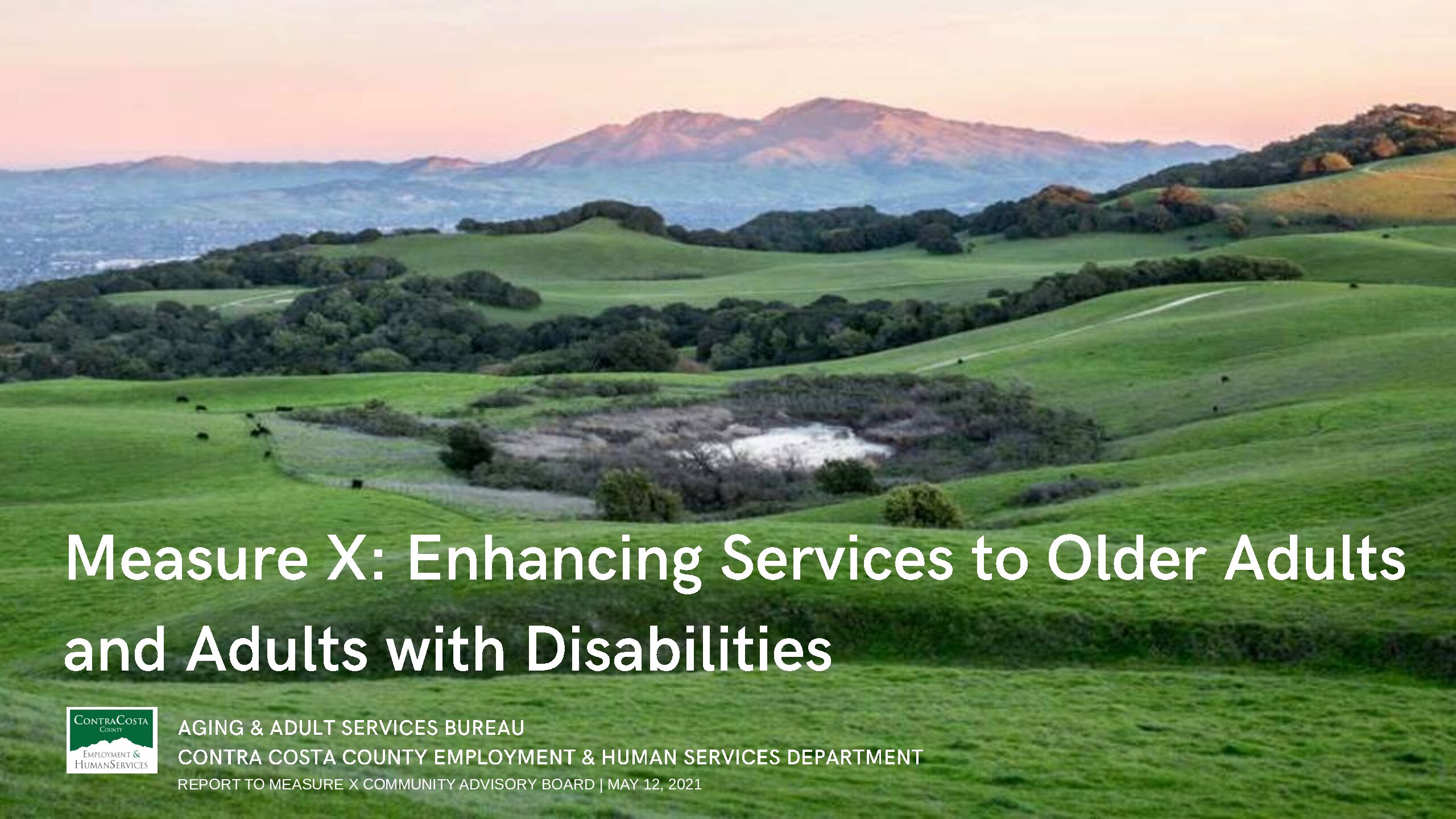 العرض التقديمي النهائي لمقياس EHSD X لمكتب خدمات الشيخوخة والبالغين | EHSD