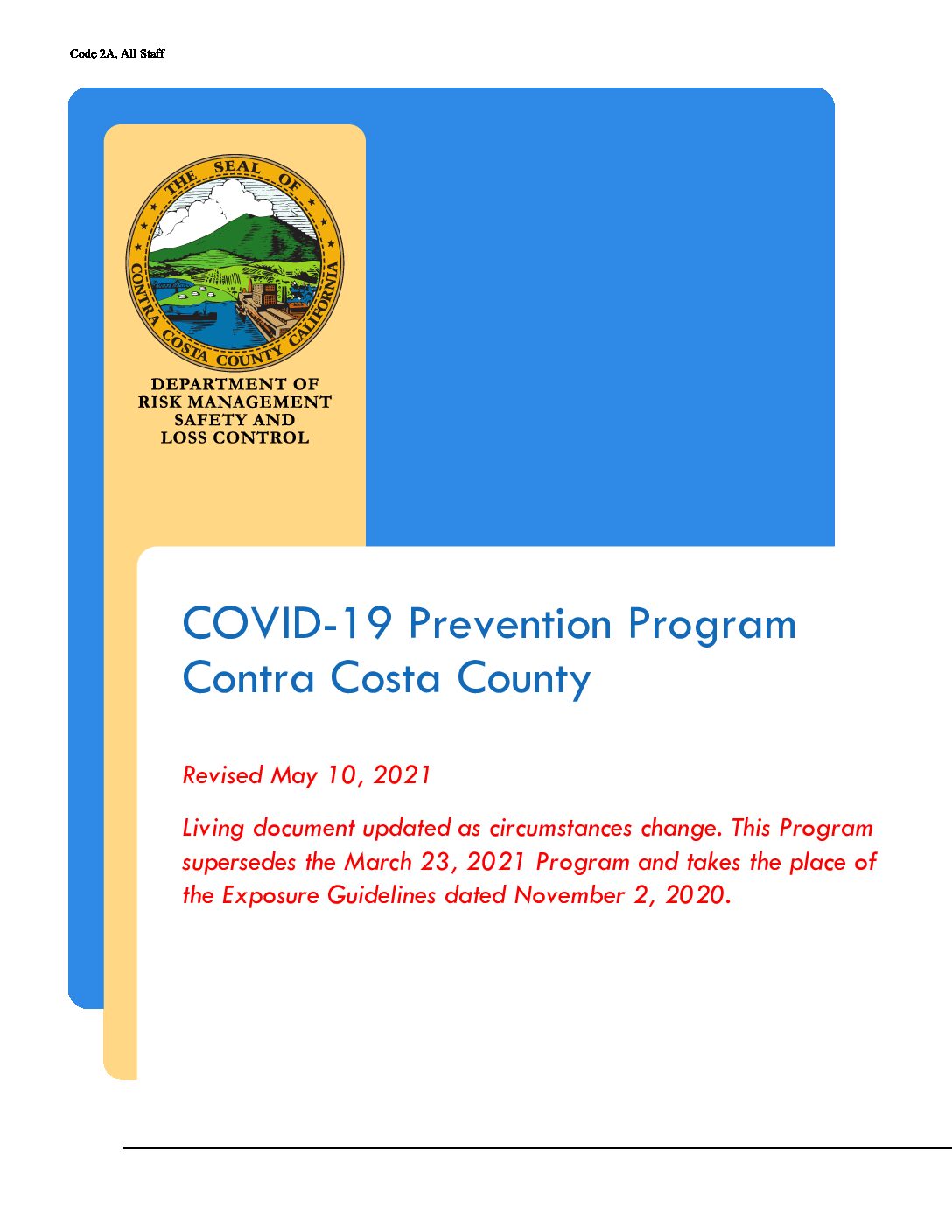 코로나19 예방 프로그램 개정 | EHSD