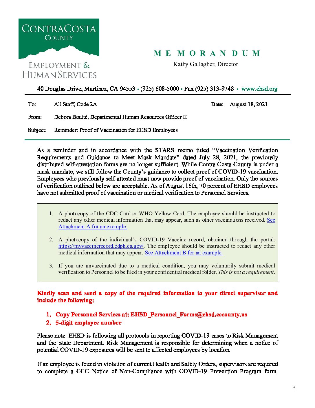 提醒 – EHSD 员工的疫苗接种证明最终 (1) | 环境健康安全发展