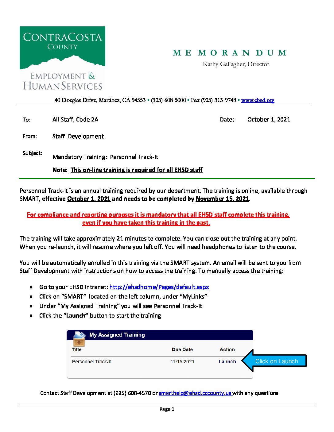 Mandatory Training_Personnel Track-It | EHSD