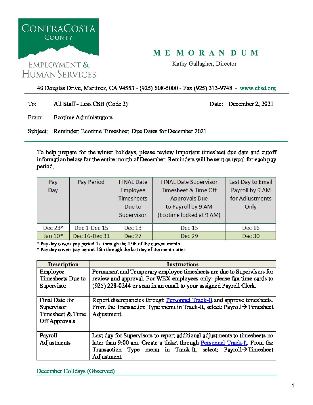 مواعيد استحقاق الجدول الزمني Ecotime لشهر ديسمبر 2021 | EHSD