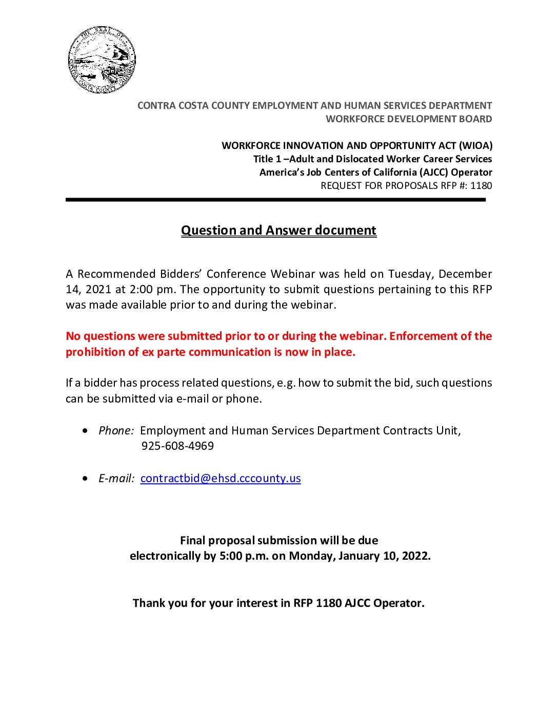 Document de questions et réponses RFP 1180.docx | EHSD