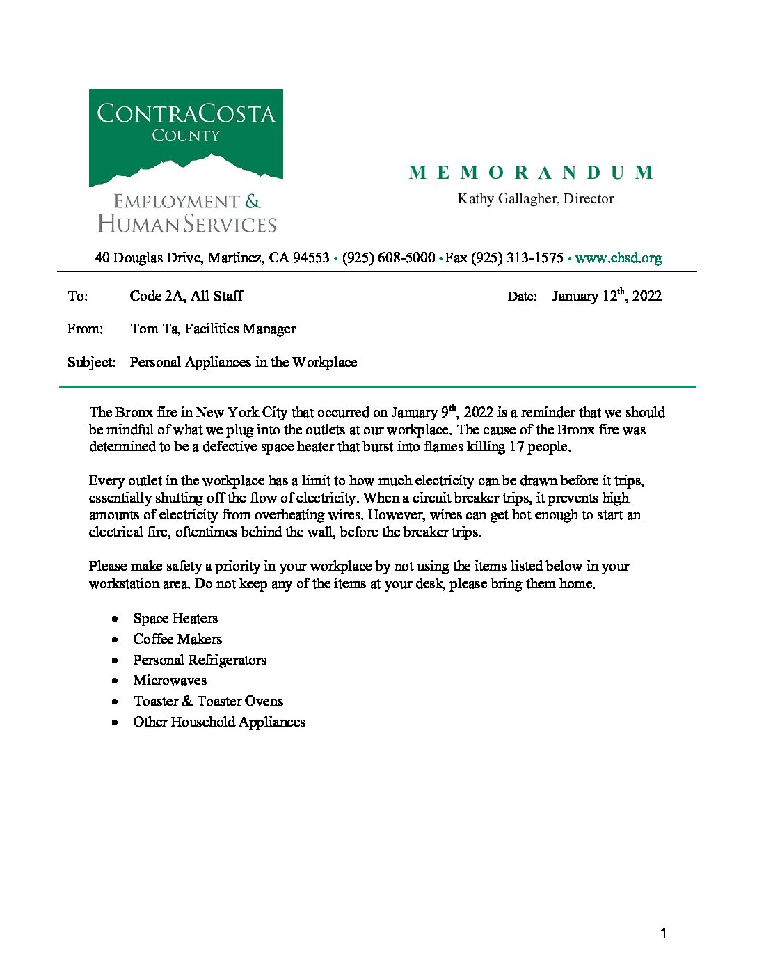 Mga Personal na Kagamitan sa Lugar ng Trabaho (1) | EHSD