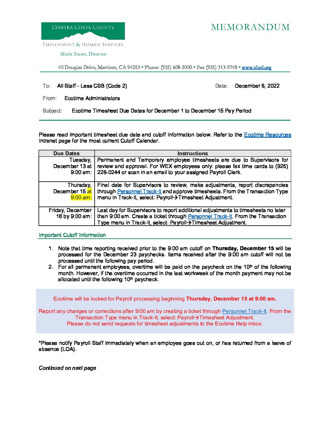 Mga Petsa ng Takdang Panahon ng Ecotime Timesheet para sa Disyembre 1 ...