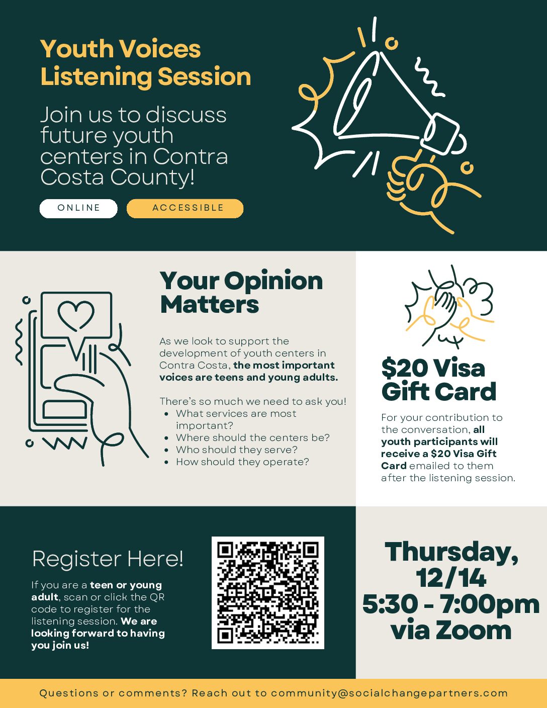 Volante de Voces de Jóvenes de Contra Costa, 14 de diciembre de 2023 | EHSD