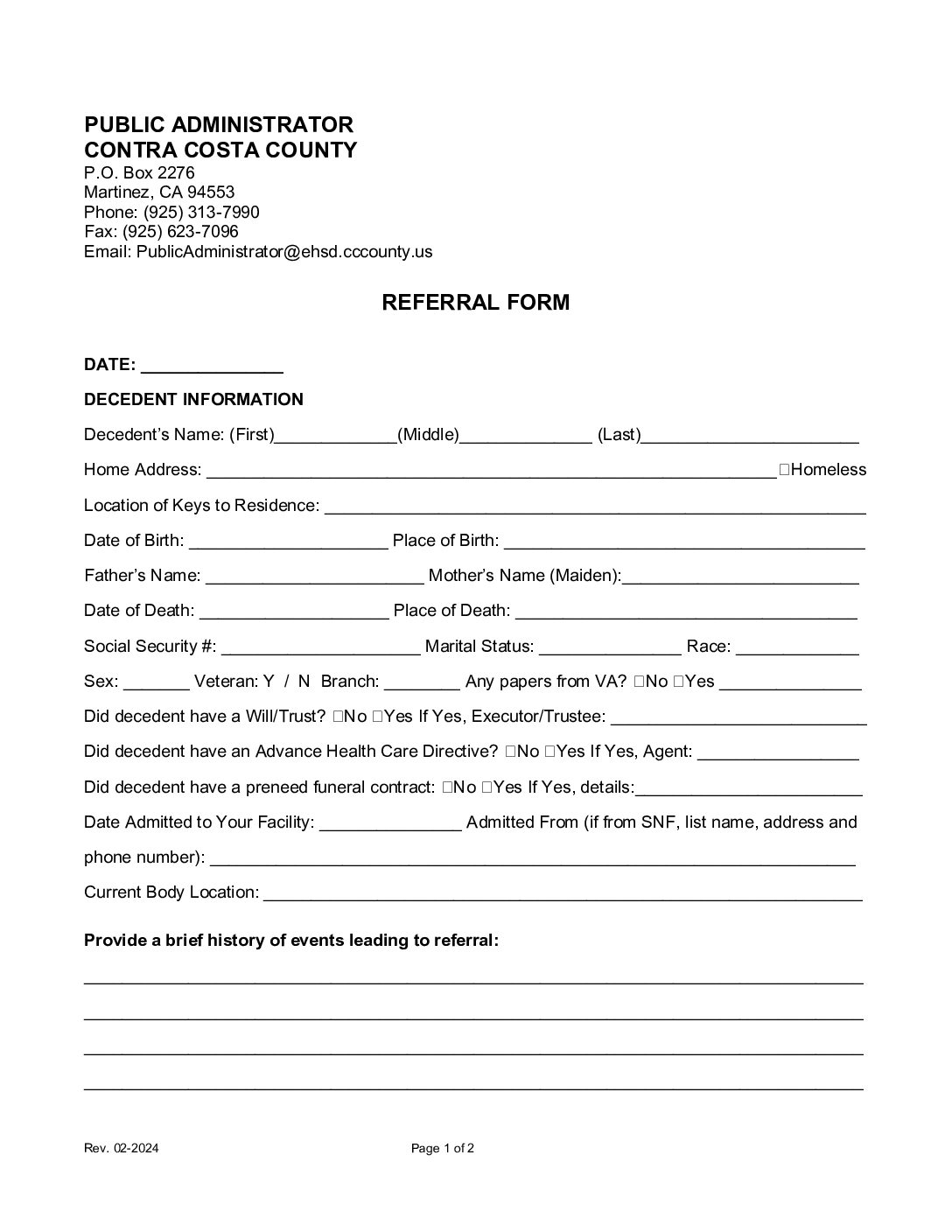 양식 – PA 추천 양식 02.2024년 XNUMX월 | EHSD